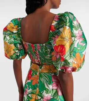ALEMAIS Amelia Printed Puff Sleeve Top - Multicoloured