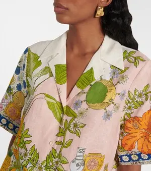 ALEMAIS Hazel Printed Linen Shirt