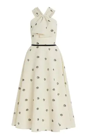 Rosie Assoulin Jacquard Apron Midi Dress - Ivory