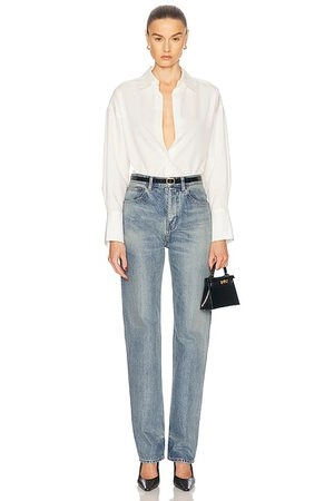 Renggli Boxy Long Sleeve Button Up Top