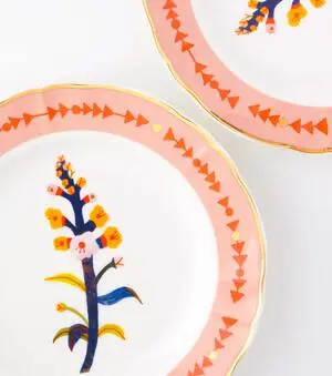 BITOSSI Betonica Set Of 4 Dessert Plates - Multicoloured