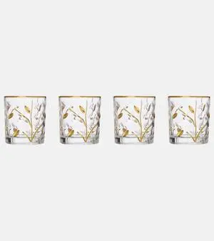LES-OTTOMANS Set Of 4 Crystal Tumblers - Multicoloured