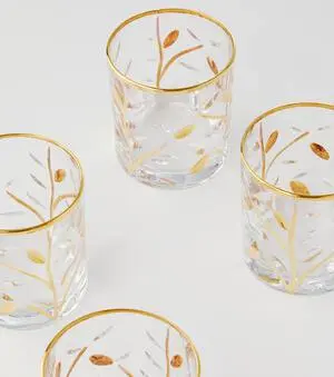 LES-OTTOMANS Set Of 4 Crystal Tumblers