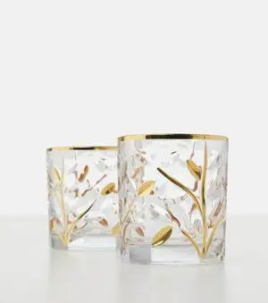 LES-OTTOMANS Set Of 4 Crystal Tumblers