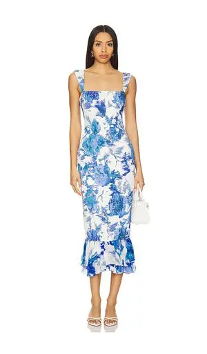 Hemant & Nandita Midi Dress - Blue