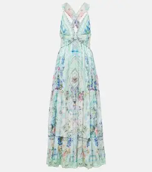 Camilla Crystal-embellished Silk Maxi Dress - Multicoloured