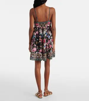 Camilla Crystal-embellished Silk Minidress