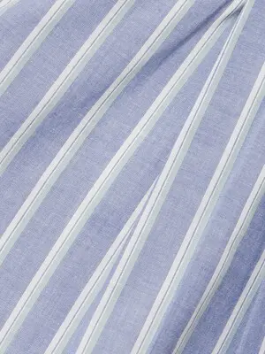 Maria Mcmanus Pleated Striped Organic Cotton Shorts