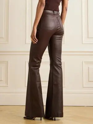 Stouls Laurent Leather Flared Trousers