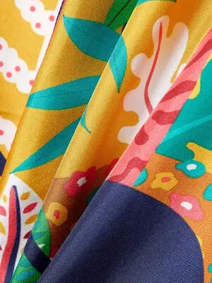 EMPORIO SIRENUSE Louis Barthélemy Pleated Printed Silk-twill Shorts