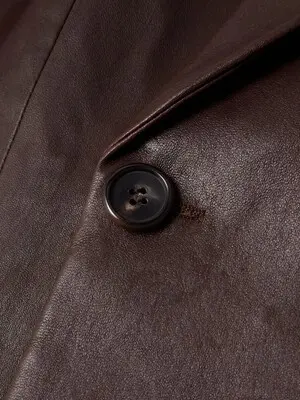 Stouls Jones Double-breasted Leather Blazer