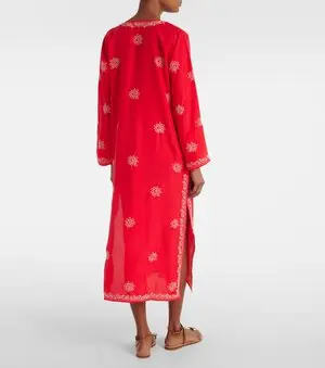 JULIET DUNN Embroidered Silk Kaftan