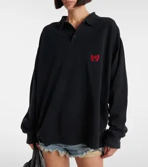 Balenciaga Laurel Classic Cotton Piqué Polo Shirt