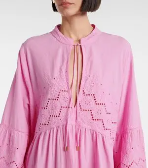 Melissa Odabash Sebenna Embroidered Cotton Kaftan