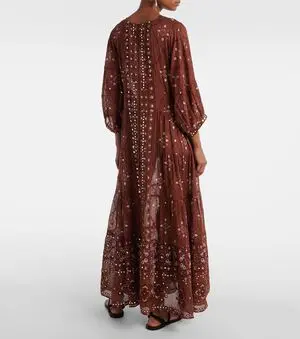 JULIET DUNN Printed Cotton Maxi Dress