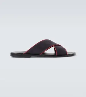 Manolo Blahnik Suede Sandals - Blue