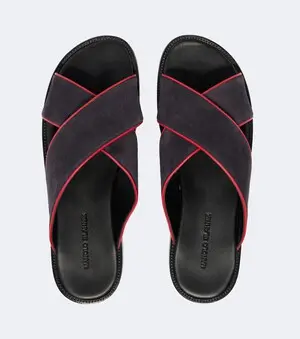 Manolo Blahnik Suede Sandals - Blue
