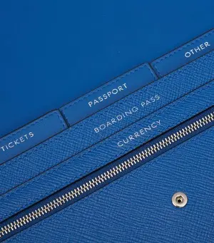 Smythson Panama Leather Marshall Travel Wallet