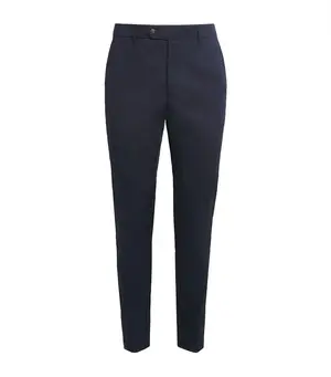 Pal Zileri Stretch Cotton Slim-fit Chinos - Navy