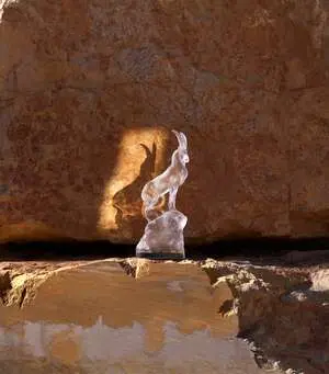 Lalique Crystal Ibex Sculpture