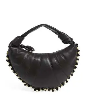LEMAIRE Lemaire Mini Lambskin Fortune Croissant Shoulder Bag Brown