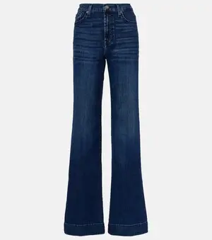 7 For All Mankind Modern Dojo High-rise Flared Jeans - Blue