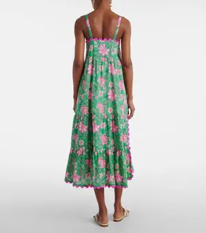 JULIET DUNN Printed Cotton Maxi Dress