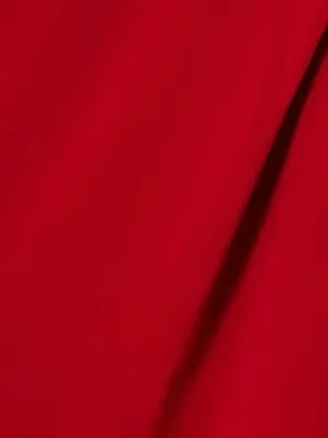 ST. AGNI Plunge Draped Crepe Maxi Dress - Red
