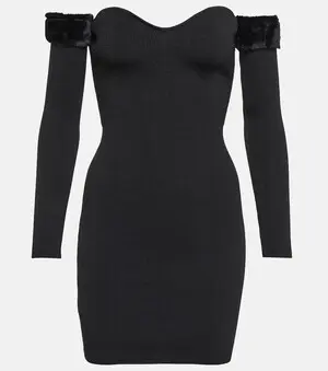 Staud Josee Minidress With Detachable Sleeves - Black