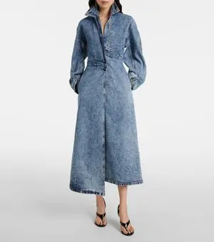 Alaïa Asymmetric Denim Coat