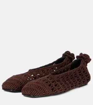 Magda Butrym Crochet Ballet Flats