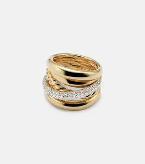 David Yurman Crossover Ring With Diamonds