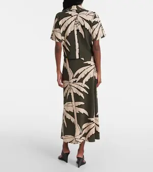 Johanna Ortiz Cropped Printed Terry Shirt