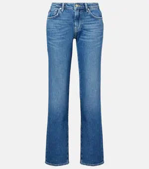 7 For All Mankind Calie Mid-rise Straight Jeans