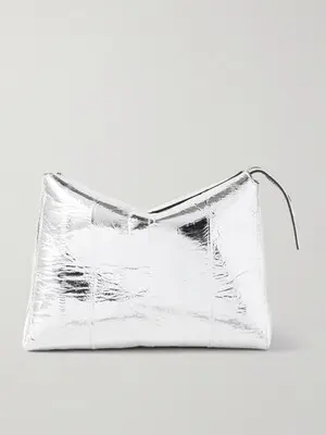 Khaite Lina Metallic Crinkled-eel Pouch
