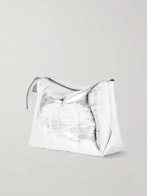 Khaite Lina Metallic Crinkled-eel Pouch