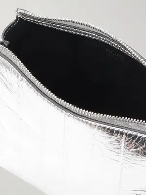 Khaite Lina Metallic Crinkled-eel Pouch