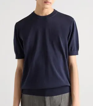 Prada Cotton Short-sleeve Sweater