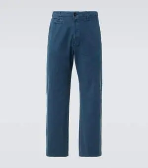 Auralee Cotton Gabardine Chinos - Blue