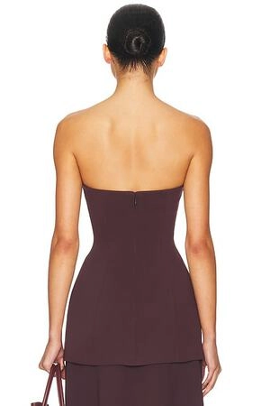 HELSA The Heavy Crepe Tunic Top - Eggplant