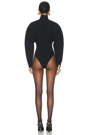 HELSA Calloway Knit Bodysuit - Black
