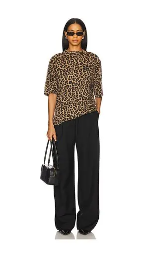 ANINE BING Leopard Print T-shirt