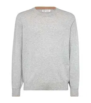 Brunello Cucinelli Brunello Cucinelli Cashmere Crew Neck Sweater Grey