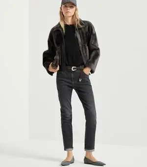 Brunello Cucinelli Cashmere Silk Blend T-shirt - Black