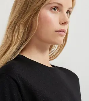 Brunello Cucinelli Cashmere Silk Blend T-shirt - Black