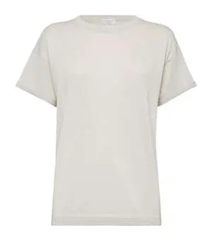 Brunello Cucinelli Cashmere Silk Blend T-shirt - White