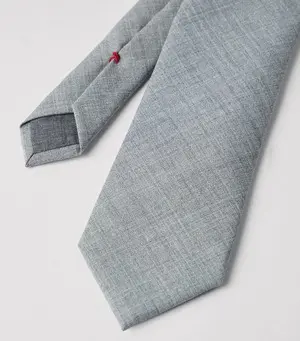 Brunello Cucinelli Virgin Wool Neck Tie - Grey