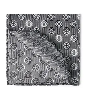 Brunello Cucinelli Silk Pocket Square Black