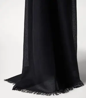 Brunello Cucinelli Cashmere-silk Scarf - Black