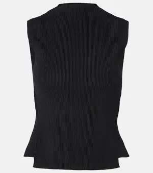 Victoria Beckham Ribbed-knit Sleeveless Top